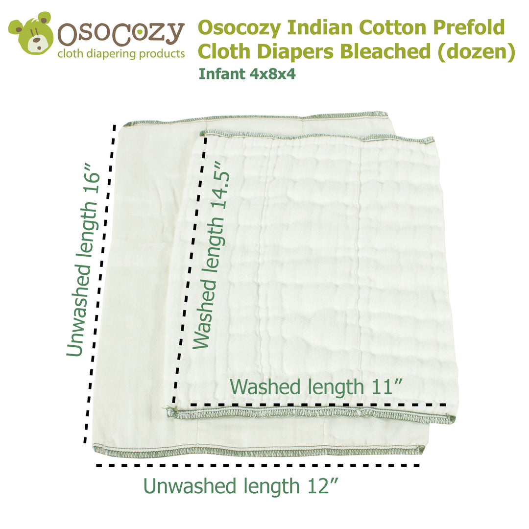 Soft and Absorbent OsoCozy Infant Prefold Cloth Diapers - Buy Now ...