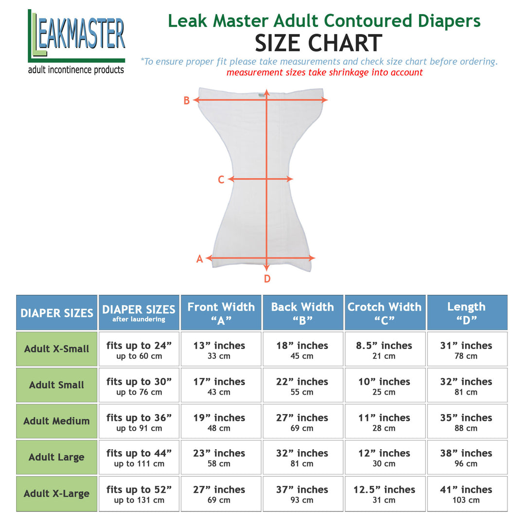 Get Ultimate Comfort with LeakMaster Adult Contoured Diapers ...