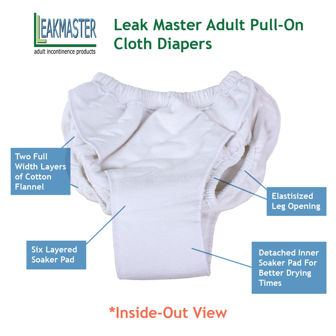 Stay Comfortable and Secure with LeakMaster Adult Pull-On Cloth Diapers ...